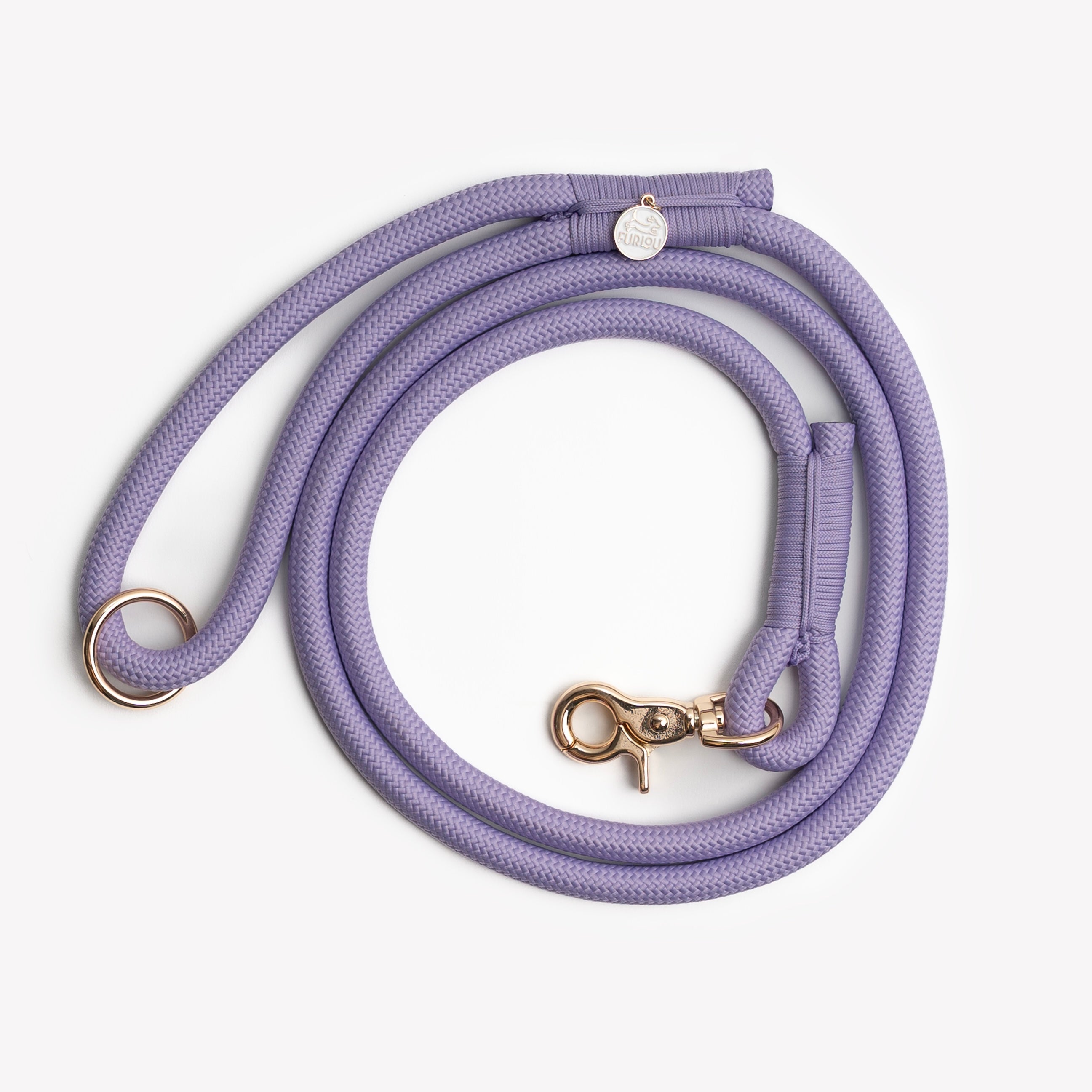 FURLOU | Braided Rope Leash - Lavender | Pretty Good Boy